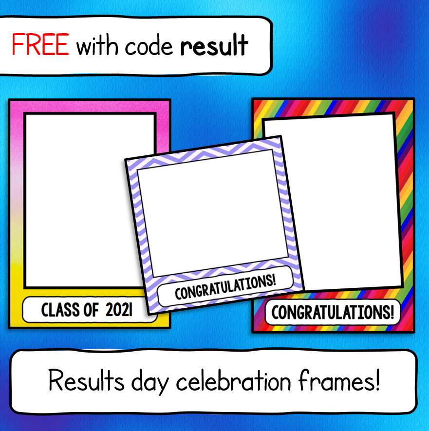 Results Day Celebration Photo Frames Kit | Mean Business