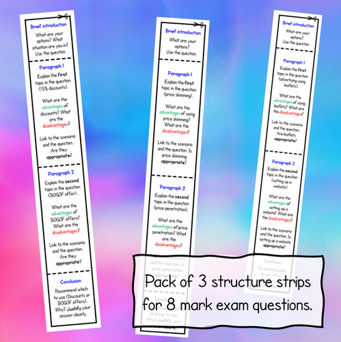 R064 8 Mark Question Structure Strips | Mean Business
