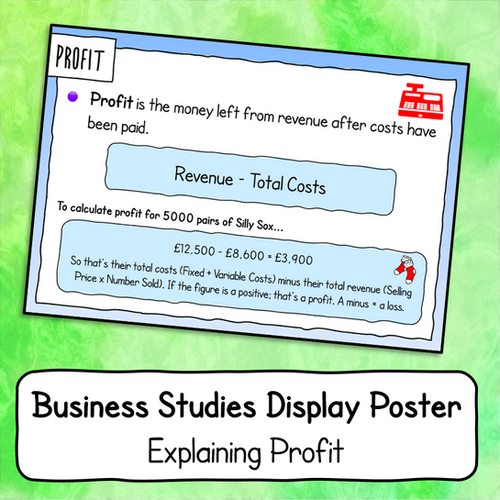 Explaining Profit Poster / Handout | Mean Business