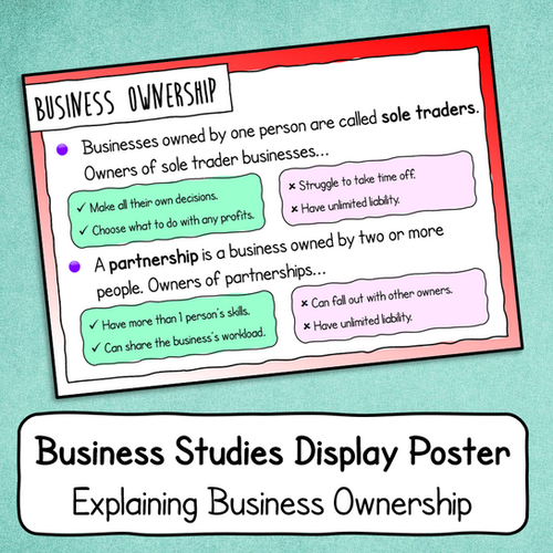 Explaining Ownership Poster / Handout | Mean Business