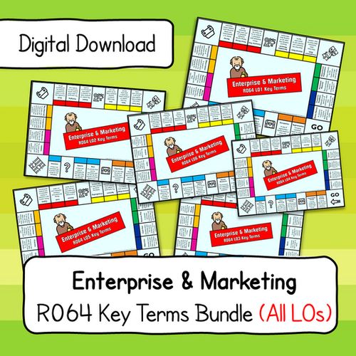R064 Key Terms Display Poster / Handout Bundle! | Mean Business