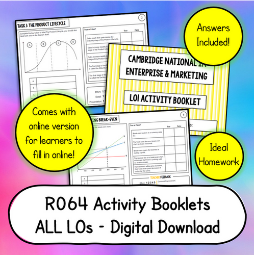 R064 LO1 - 6 Activity Booklets Bundle (Printable or Host/Complete ...
