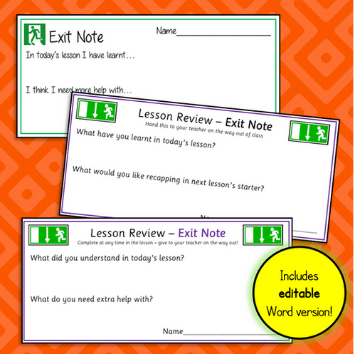 Exit Notes & Editable Template | Mean Business