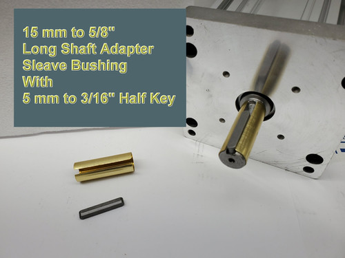 15 mm to 5/8" Long Shaft Adapter Bore Reducer Sleeve Bushing 5mm X 3/16 ...
