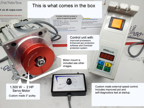 Smithy CB-1220 Combo 2 hp Servo Motor Upgrade Kit Lathe Milling Machine ...