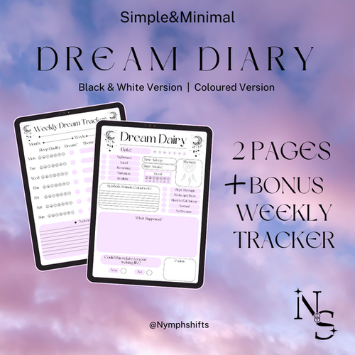 Dream Tracker, Dream Journal, Sleep Analysis - Instant PDF Download ...