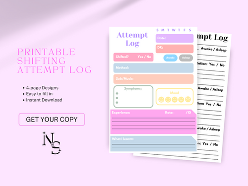 Reality Shifting Attempt Logs | Nymph Shifts