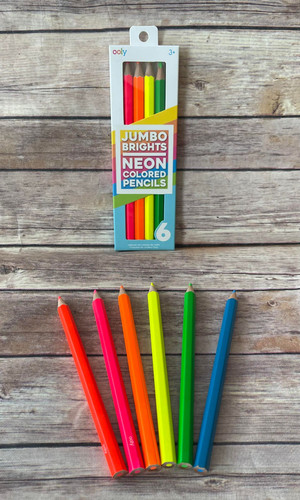 Jumbo Brights Neon Colored Pencils | Kids Art Skool