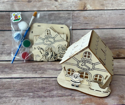 Mini Wood House Kits | Kids Art Skool