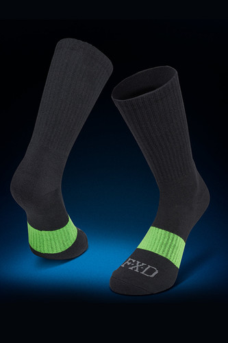 FXD SK-6 5 Pack Reinforced Work Socks - Black | ozsafetyproducts