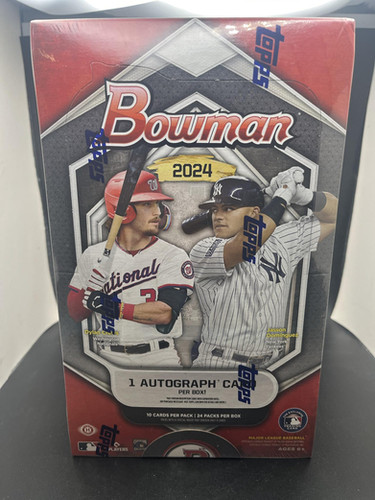 2024 MLB Bowman Hobby Box (1 Auto) | The Card Vault at No