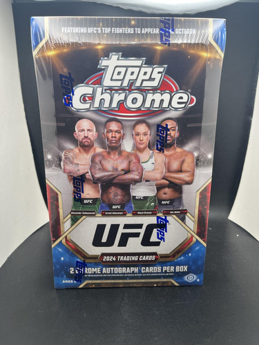 2024 UFC Topps Chrome Hobby Box (2 Autos) | The Card Vault at No