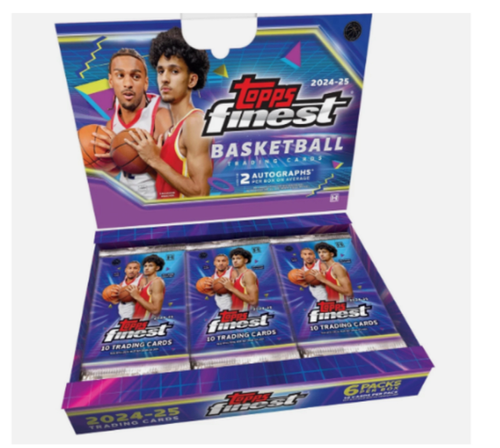 2024-25 NBA Topps Finest Hobby Box - 2 Autographs | The Card Vault at No