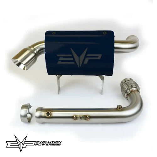 EVO POWERSPORTS BLACK MAGNUS 3" TURBO BACK EXHAUST WITH BLACK HEAT ...