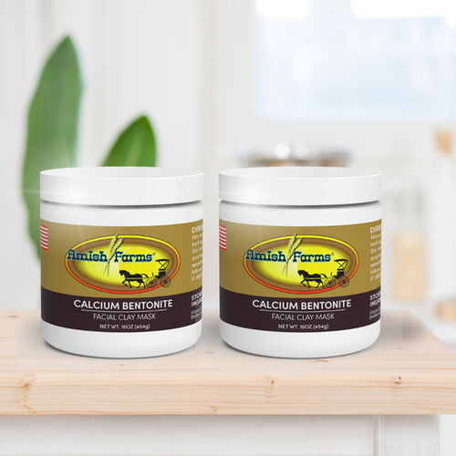Calcium Bentonite Facial Clay Mask (2 Pack) | Amish Farm Soap