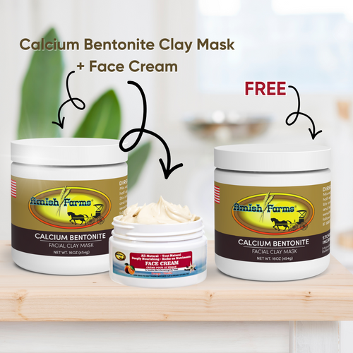 Face Cream + Calcium Bentonite Clay Mask Bundle | Amish Farm Soap