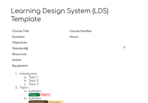 Learning Design System (LDS) Template | RevampED