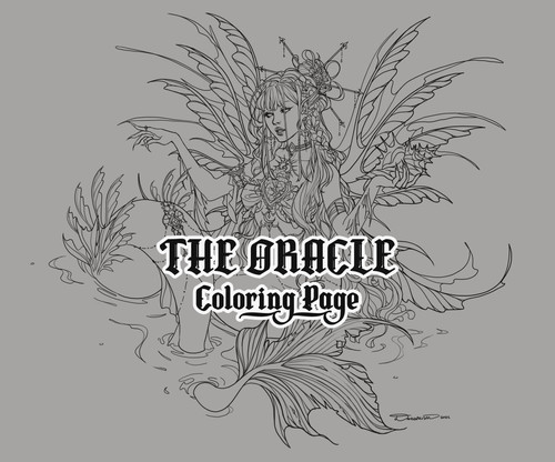 "The Oracle" Coloring Page [Download] | Darqprism Arts