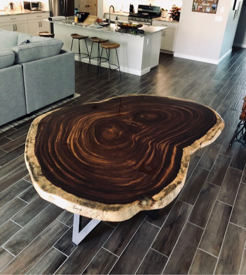 Triple Heart Parota | Dining Table | Brooxwood Studio