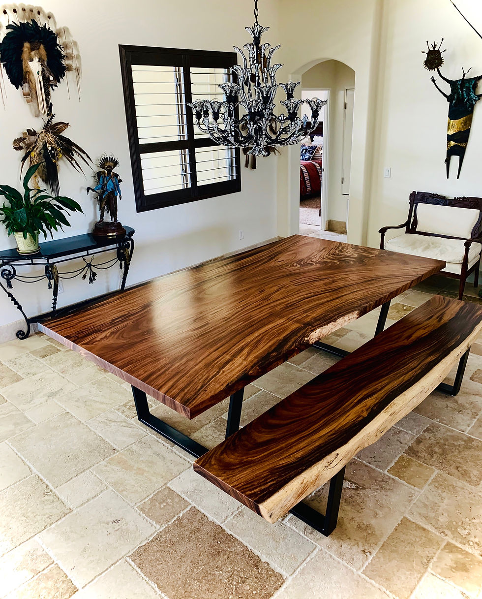 Monkey Pod | Dining+ Bench Collection | Brooxwood Studio