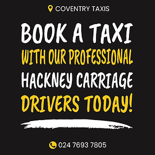 Coventry Taxis | 024 7693 7805 | Book Now & Get 10% Off