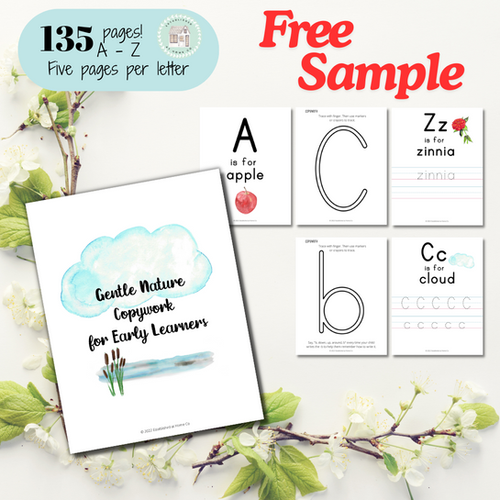 Sample Gentle Nature Copywork | Established At Home