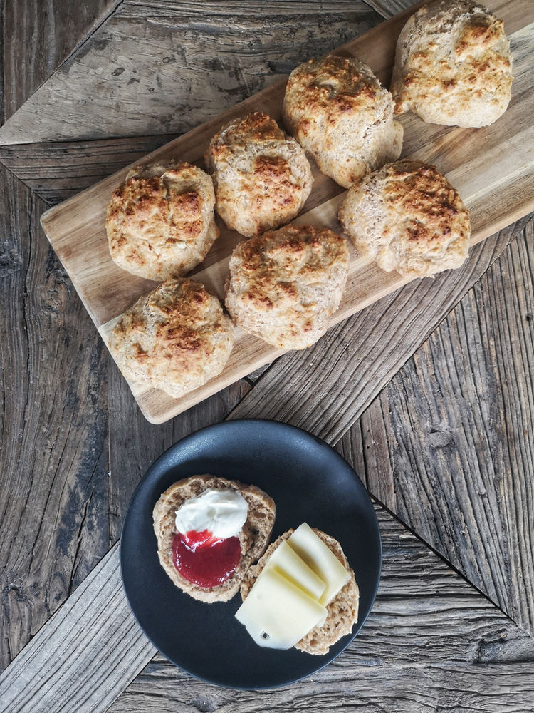 Scones med cottage cheese