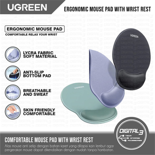 UGREEN LP668 Mouse Pad with Wrist Rest Ergonomic Premium Anti-Slip ...