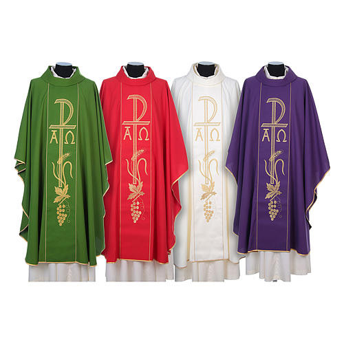 Chasuble with embroidered gallon - % polyester - available in 4 ...