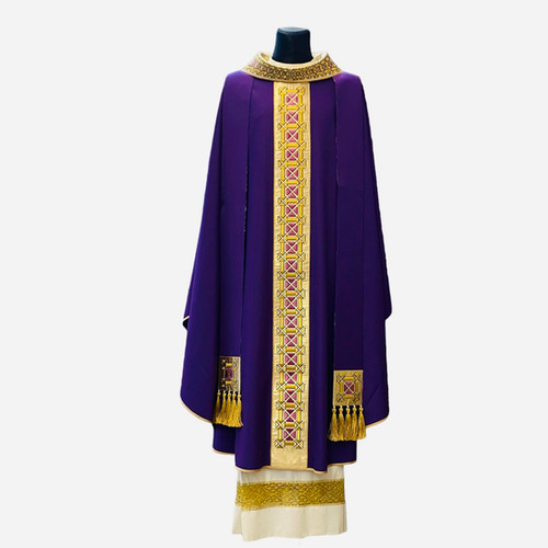 Casula in Pura Lana e Seta Lurex | Borgo Clero