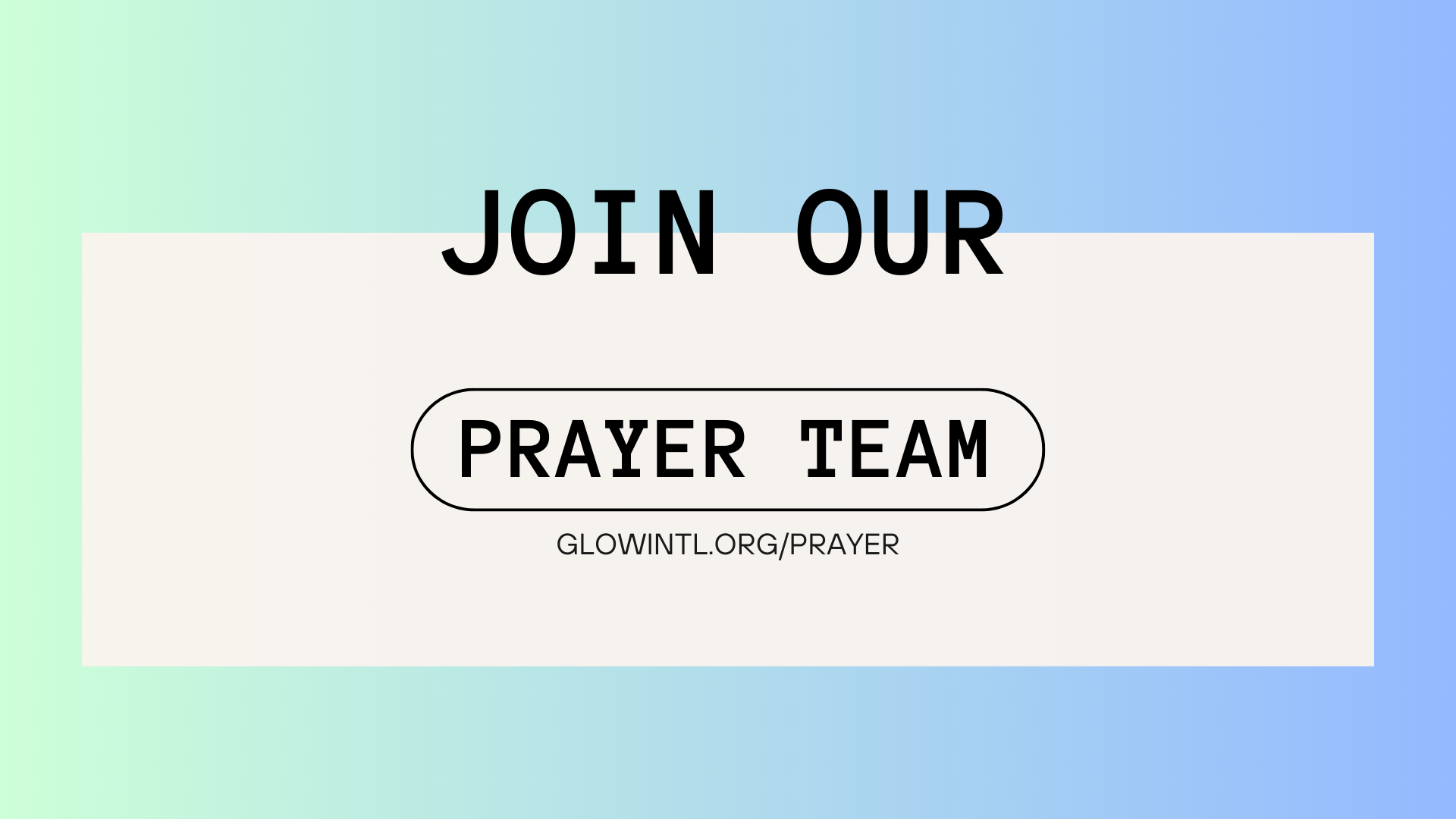 Pray for Glow - Glow Intl