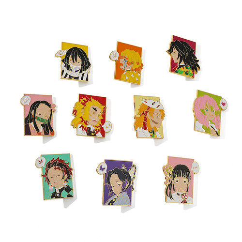 Demon Slayer Rengoku Kyoujurou Douma Metal Pins | Animemotion Ny