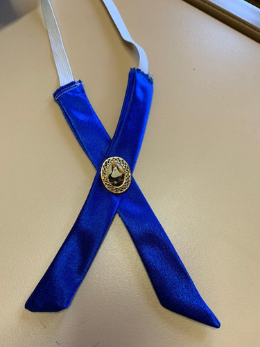 SENIOR GIRLS (Yr 11-12) ROYAL BLUE CROSSOVER NECK-TIE | SMMC UNIFORM SHOP