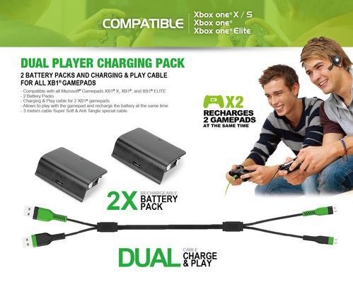 XB1 CHARGING - DUAL PLAYER CHARGING PACK 2X | MTM