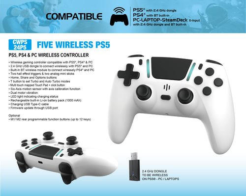 FIVE PS5 WIRELESS CONTROLLER | MTM
