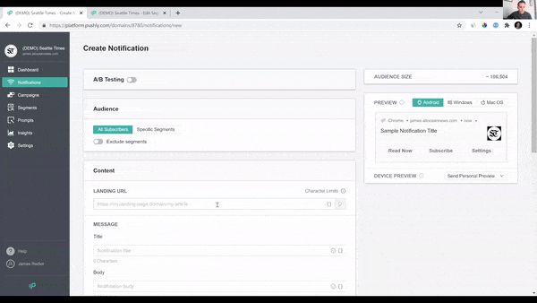 Automatically Include Text Keywords And Images On Your Push Notifications