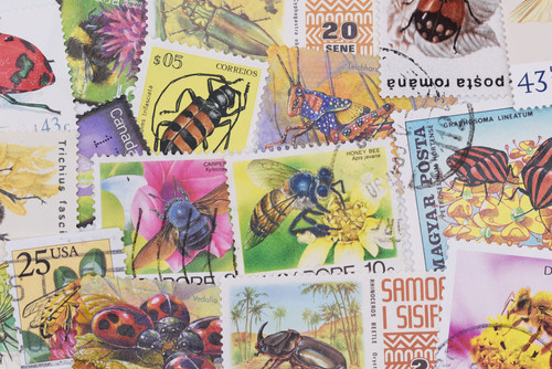20 insect themed postage stamps | Mush Designs
