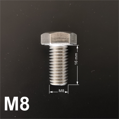 Hex Set Screw | M8x16mm tread | Stainless Steel | Deep Ocean Products