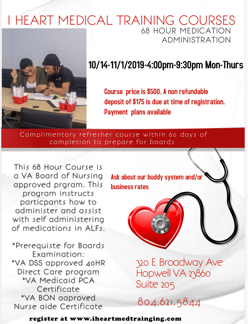 I Heart Medical Training Courses | Hopewell VA 23860