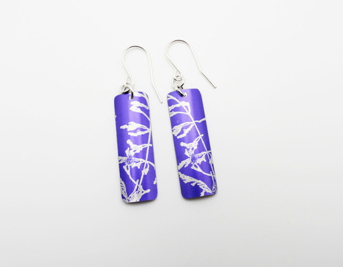 Meadow grass print oblong in violet | Ruby and Jack Design