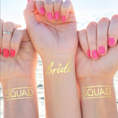 Metallic 'Bride' Tattoo | boxandbow