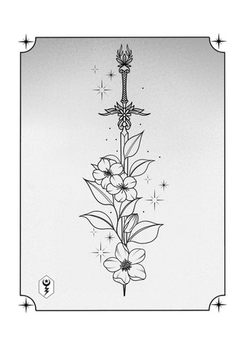 Espada con flores 20 cm | My Site