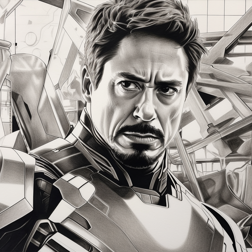Tony Stark Portrait | Wet The Face