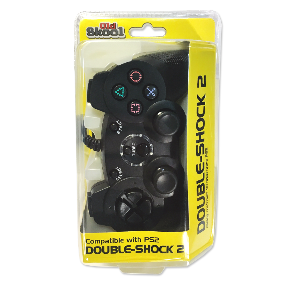 Double-Shock PS2 Controller - Black | old-skool