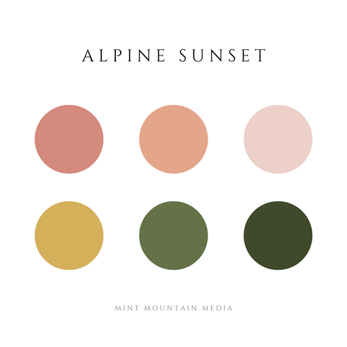 Alpine Sunset Color Palette | Mint Mountain Media