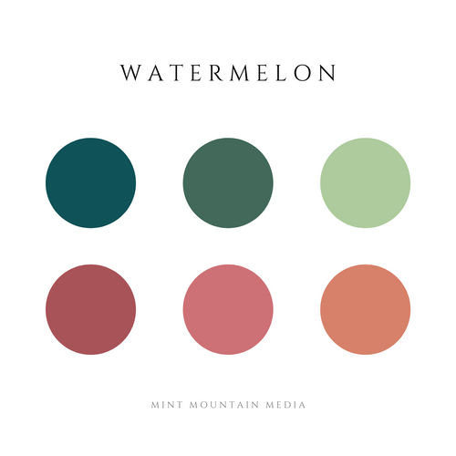 Watermelon Color Palette | Mint Mountain Media