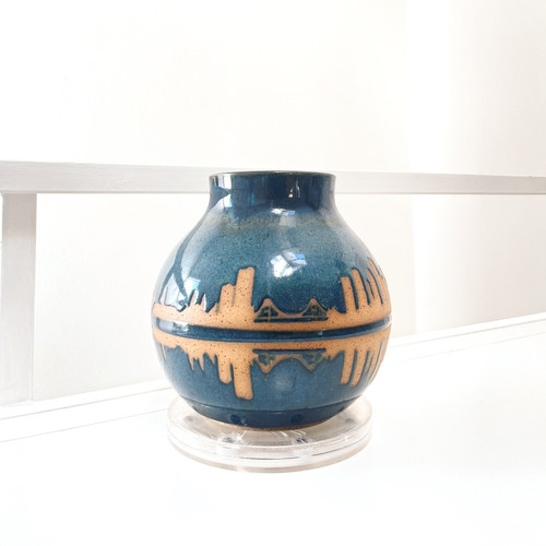 Seismic Mirrored Skyline Moon Vessel | Downstairs Ceramics