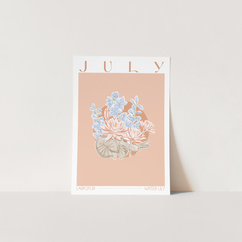 July Birth Month Botanical Poster | Decor NATion