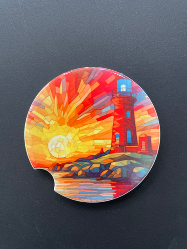 LIGHTHOUSE CAR COASTER | Mason Mama