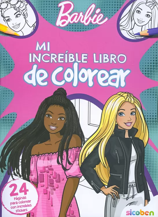 MI INCREÍBLE LIBRO DE COLOREAR. BARBIE. 2 modelos | Libreria Dante ...